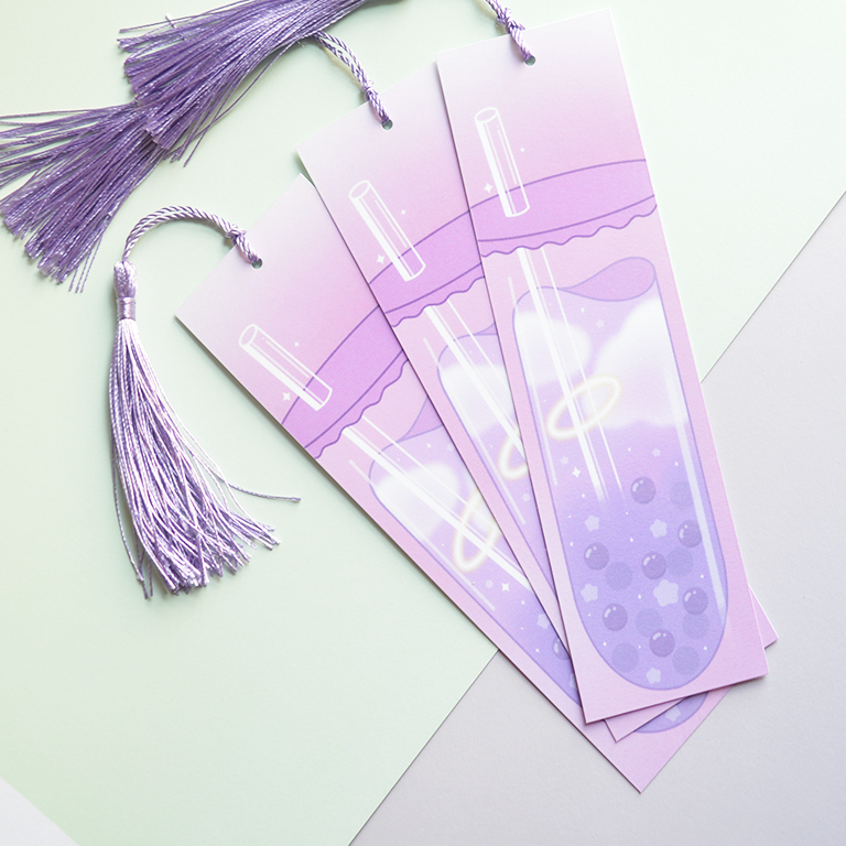 Space Bubble Tea Bookmark – littlecharmingcoffee